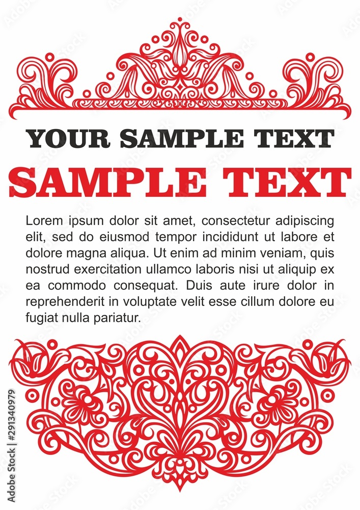 Old Russian pattern for book. Use as tiled pattern, background ...