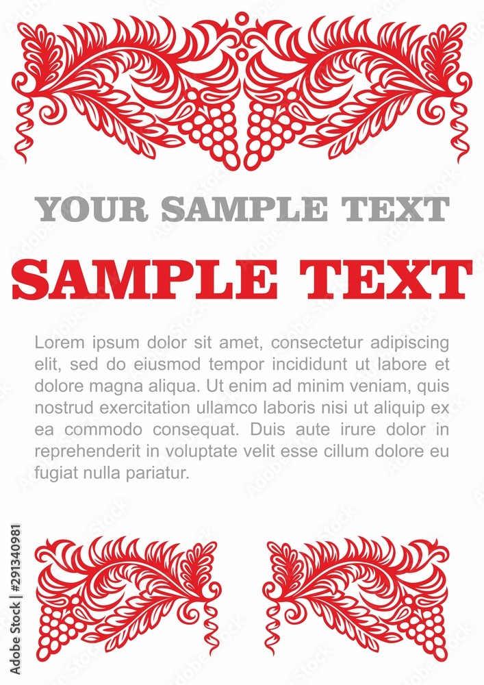 Old Russian pattern for book. Use as tiled pattern, background ...