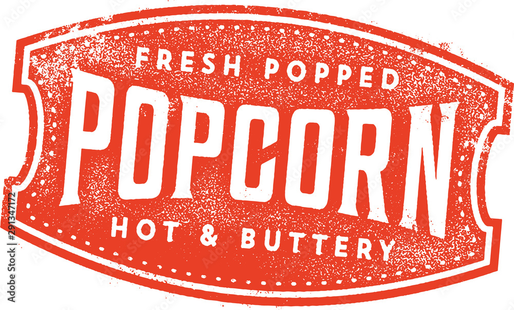 Vintage Fresh Popcorn Sign Stock Vector | Adobe Stock