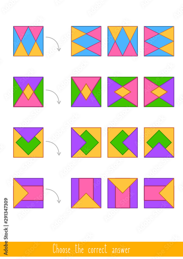 Educational game for kids. Find the correct answer Stock Vector | Adobe ...