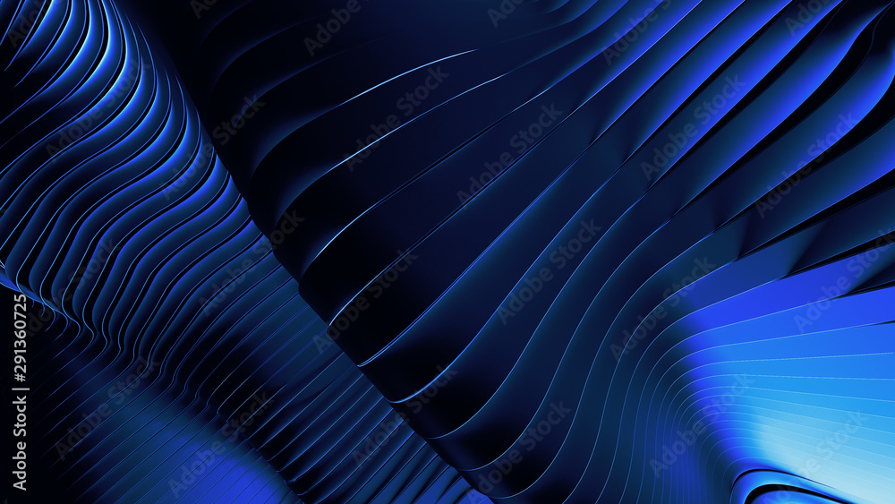 Wavy blue abstract background Stock Illustration | Adobe Stock