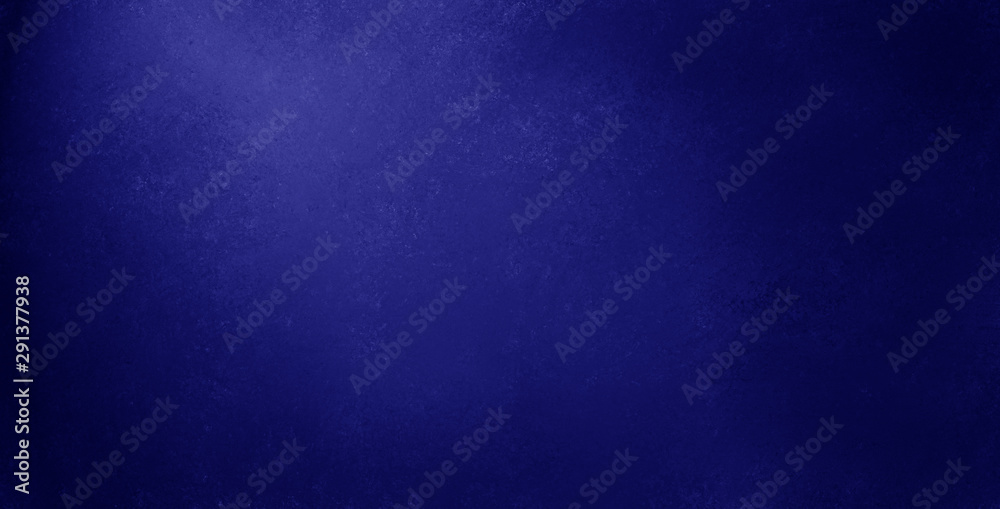 Blue background with spotlight on textured black wall, elegant old ...