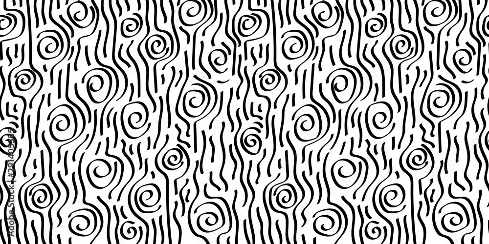 Vector seamless wood texture border. Hand drawn wooden structures for ...