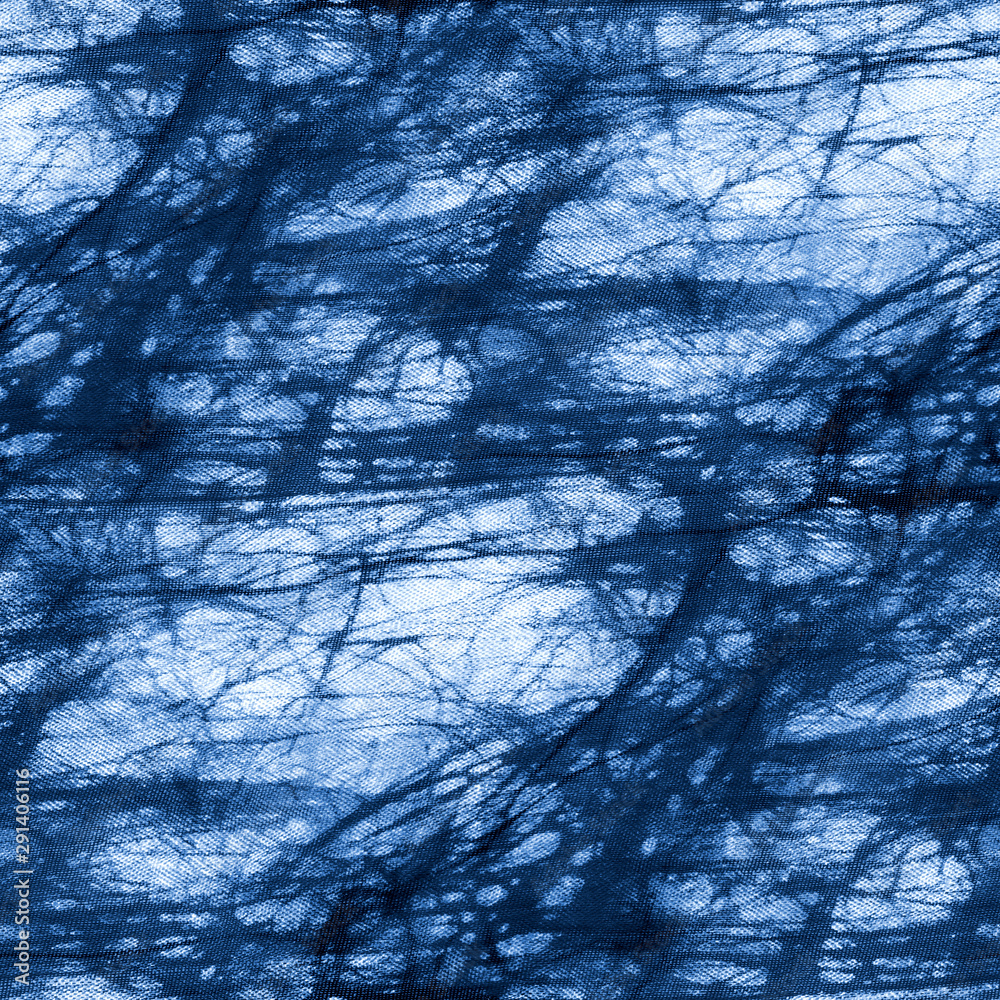 Blue batik fabric texture - seamless background Stock Photo | Adobe Stock