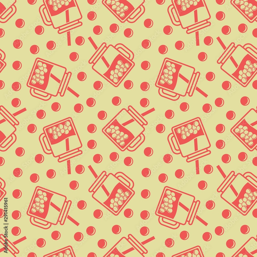 Bubble tea seamless pattern. Vector illustration Stock Vector | Adobe Stock