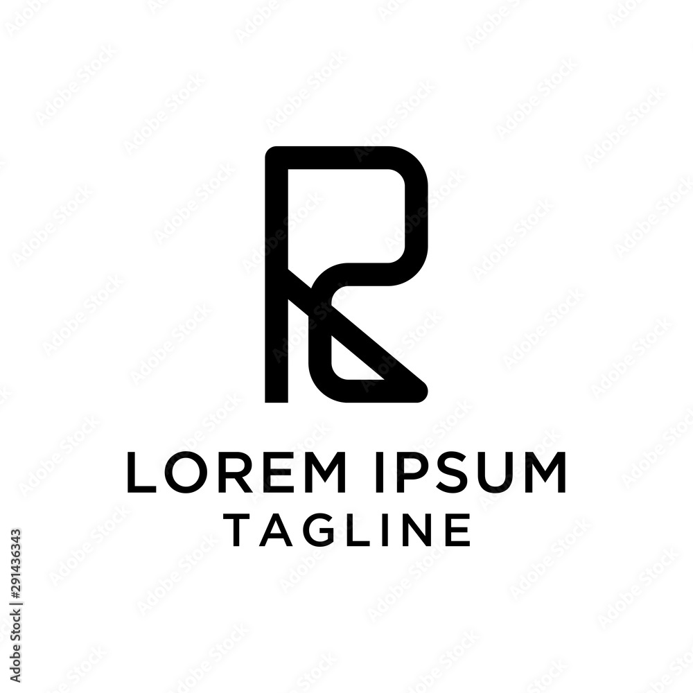 initial letter logo R2 logo template Stock Vector | Adobe Stock