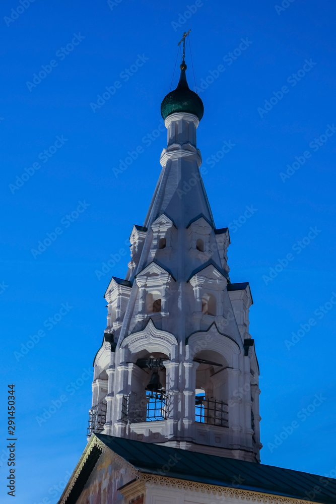 The Bell Tower Of The Temple Of Elijah The Prophet. Soviet square ...