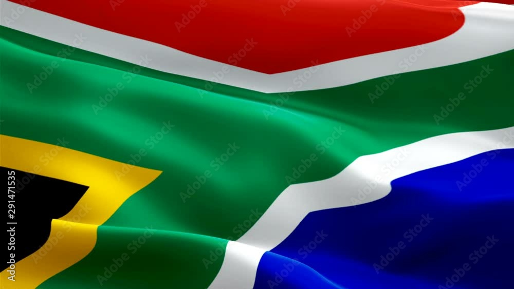 South Africa waving flag. African National 3d South Africa flag waving ...
