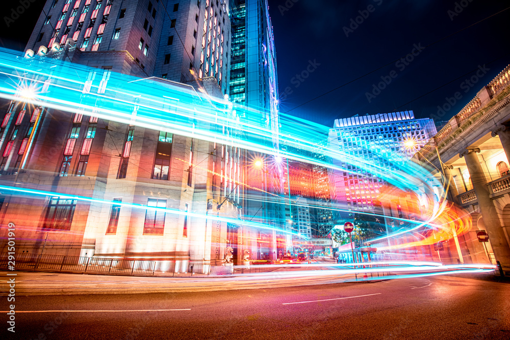Motion speed effect in modern city street Stock Photo | Adobe Stock