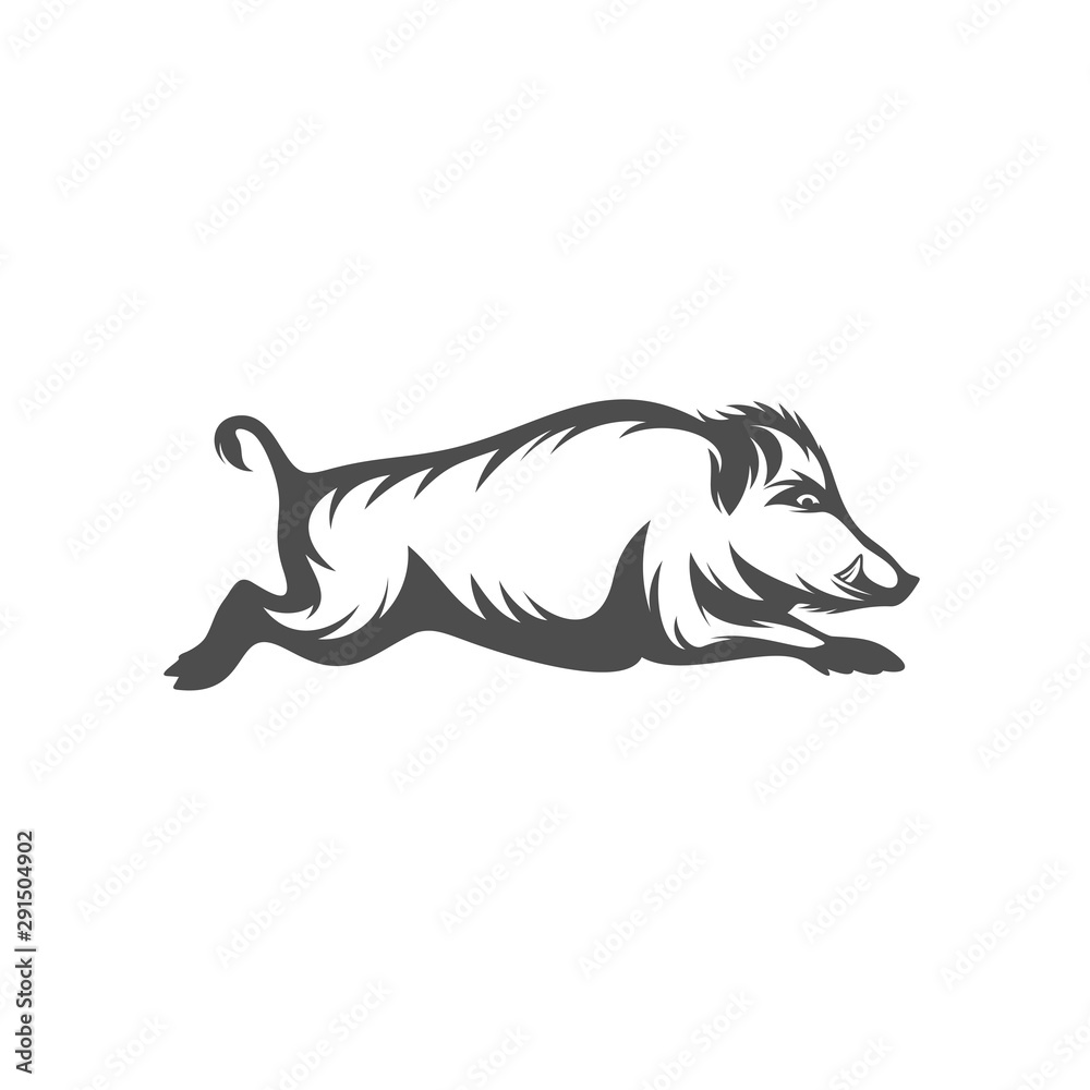 Wild boar Logo Design Vector. Template Illustration. Icon Symbol Stock ...