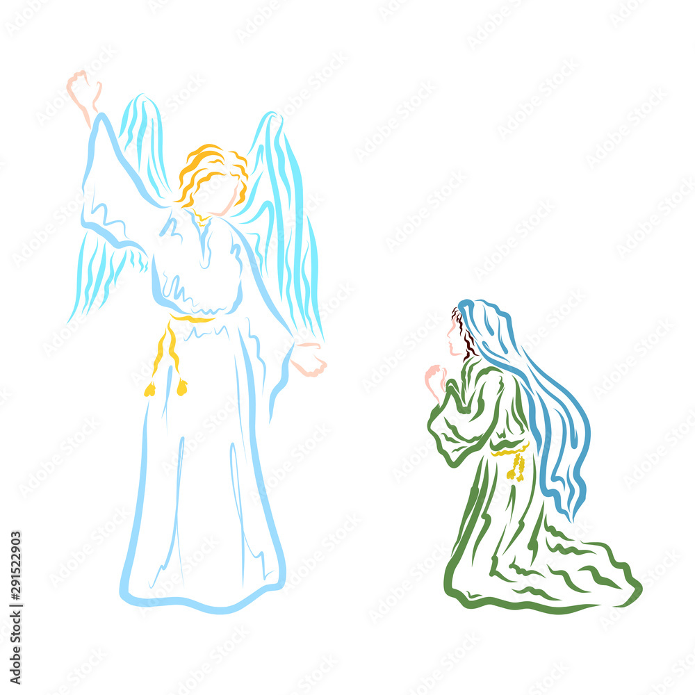 Annunciation, Angel proclaims to the Virgin Mary that she will give ...