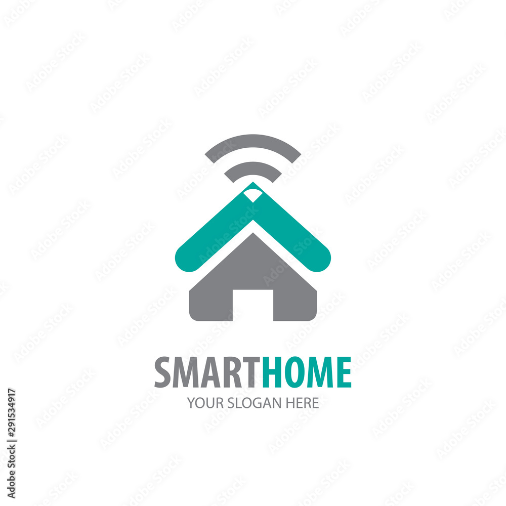 smart home logo for business company. Simple smart home logotype idea ...