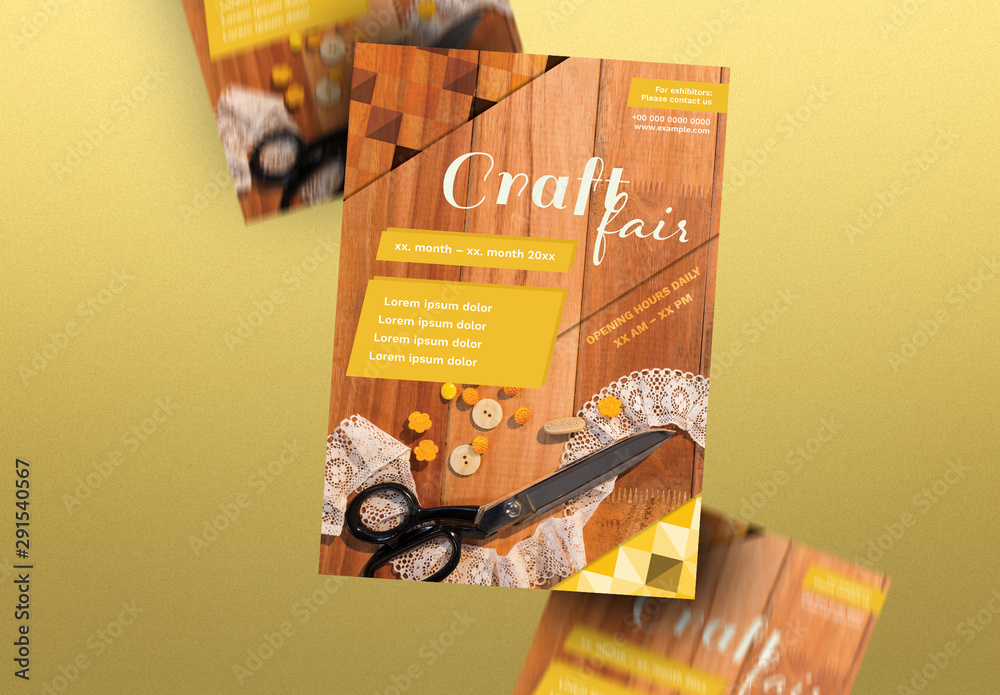 Craft Fair Poster Layout Stock Template | Adobe Stock