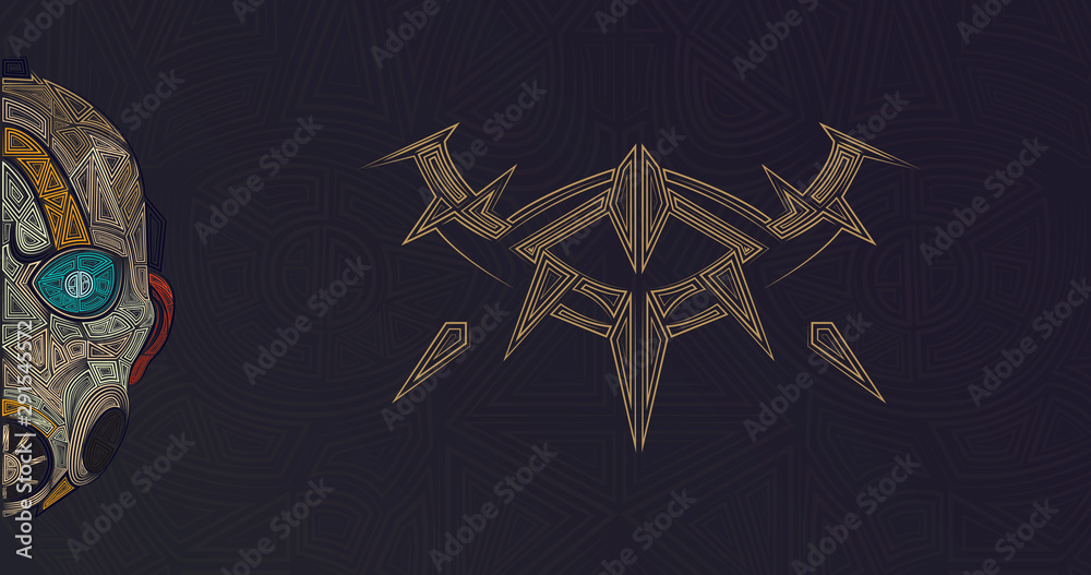 Psycho Bandit Mask poster from the videogame! Digital line art ...