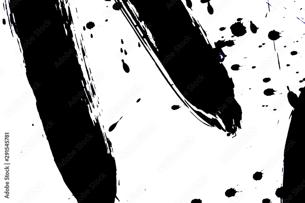 japan black ink style splatter stroke paint brush paint paper texture ...