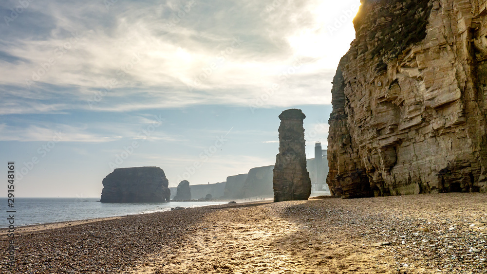 Marsden Beach/Bay located in South Shields near Sunderland. Beach is ...