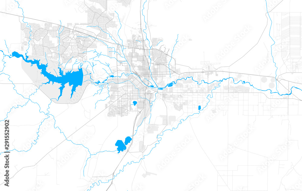 Rich detailed vector map of Pueblo, Colorado, USA Stock Vector | Adobe ...