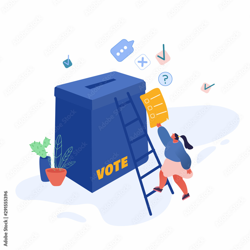 Voting and Election concept template design. Pre-election campaign ...