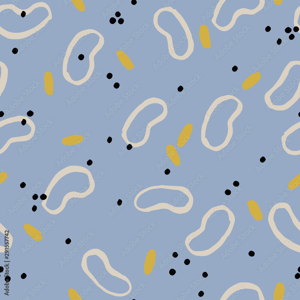 Beautiful abstract texture with cute rounded shapes. Vector seamless ...