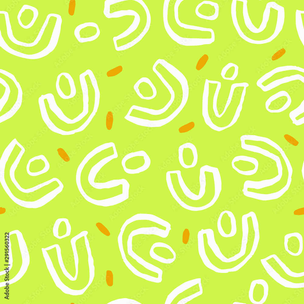 Beautiful abstract texture with cute rounded shapes. Vector seamless ...
