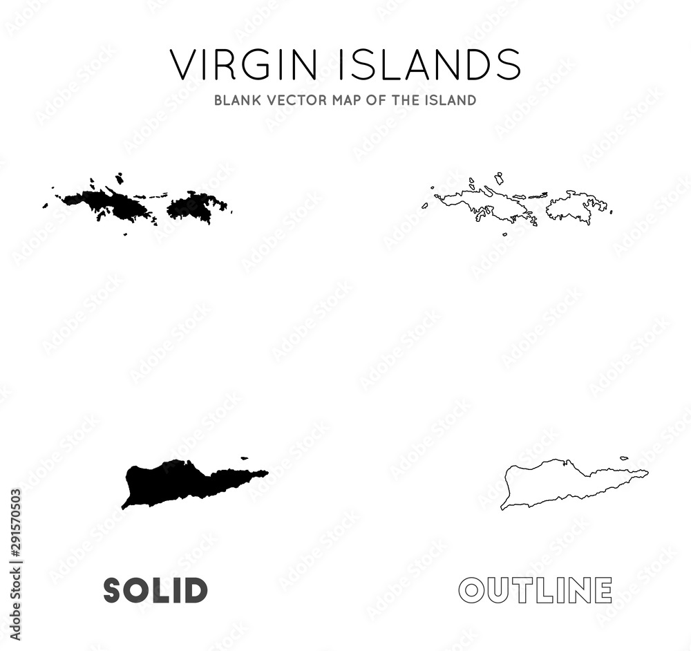 Blank Island Map Outline