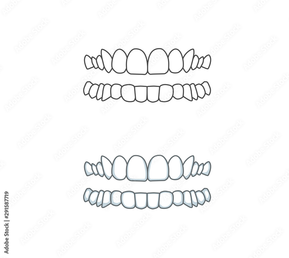 Smile, teeth illustration for dentist. Vector tooth Stock Vector ...