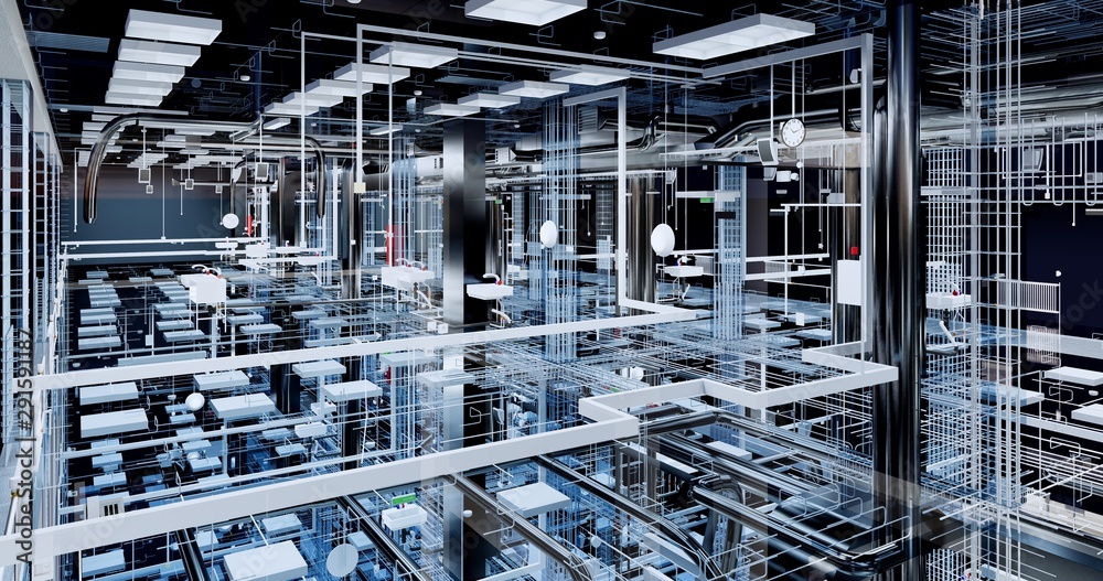 Visualization of the concept of BIM model utilities of the building ...