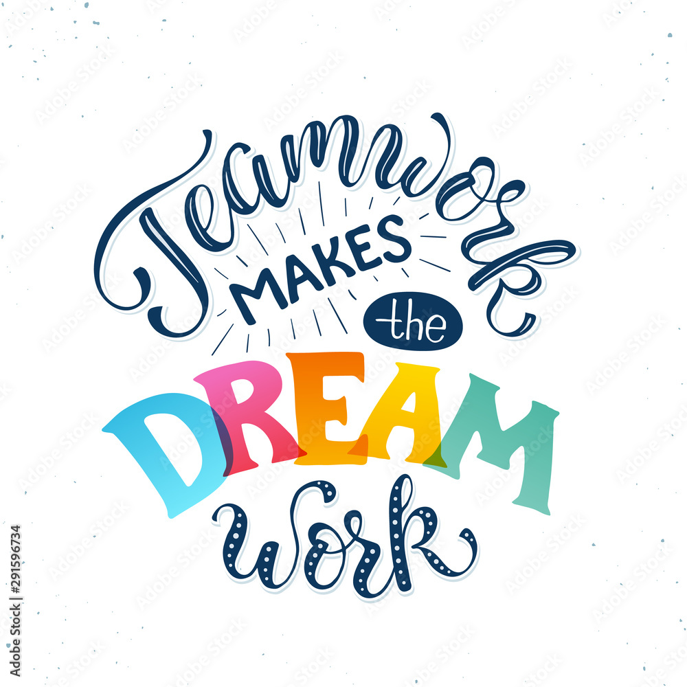 motivational poster about teamwork Stock Vector | Adobe Stock