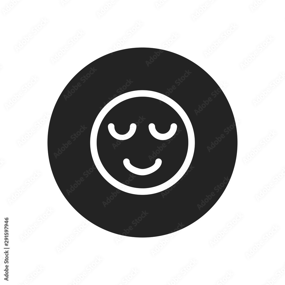 Thankful emoji, smile vector icon in modern design style for web site ...