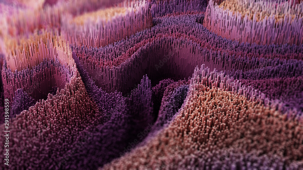 Colorful 3D Generated LandScape Stock Illustration | Adobe Stock