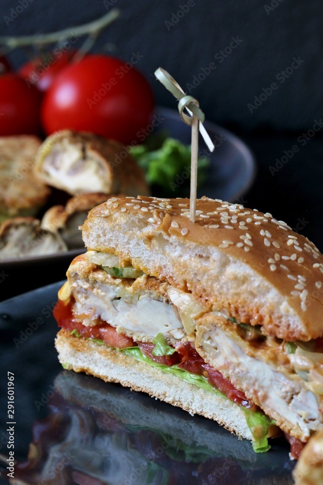 Brain Burger. Fried brains beef, calf or sheep are fried in deep fried ...