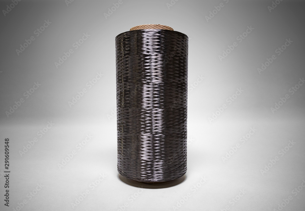 Carbon fiber spool on white background isolated Stock Photo | Adobe Stock