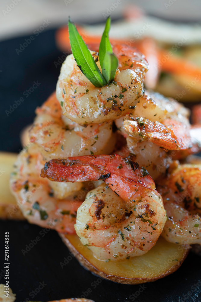CAMARONES AL GRILL Stock Photo | Adobe Stock