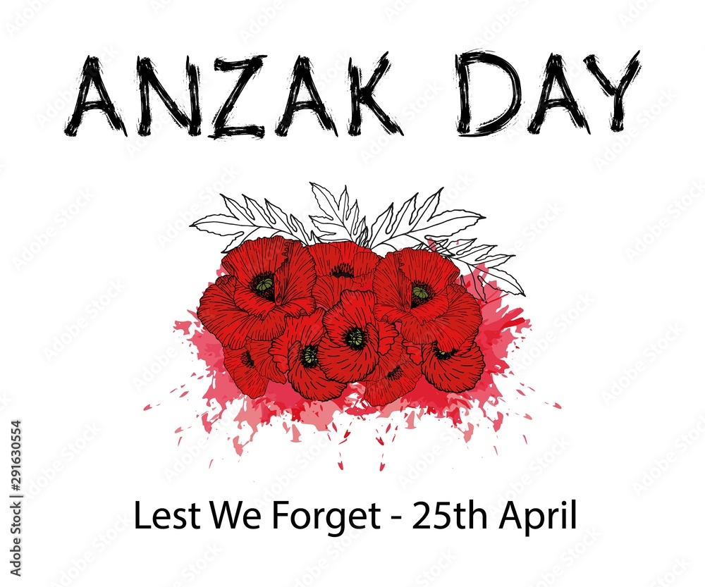 ANZAC (Australia New Zealand Army Corps) Day card in vector format ...