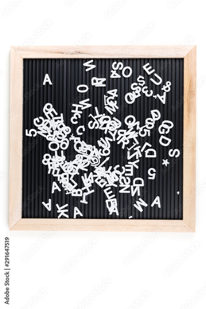 Random letters sprawled on a sign board Stock Photo | Adobe Stock
