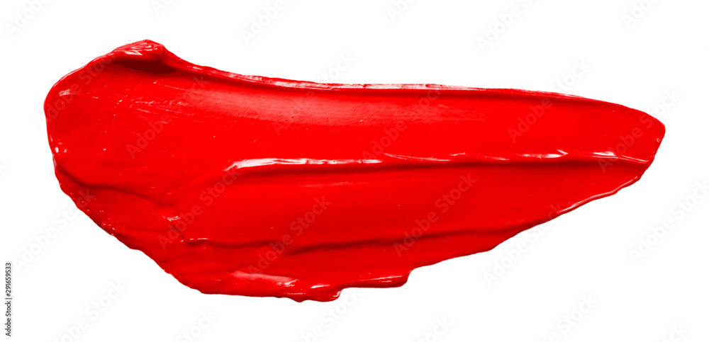 Vector red glossy paint texture isolated on white - acrylic banner for ...
