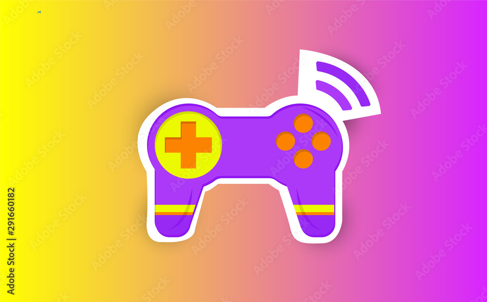 Game Controller Vector Icon Illustration. Gaming Joystick Concept ...
