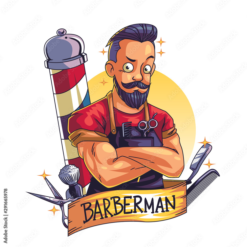 Barber Men Vector
