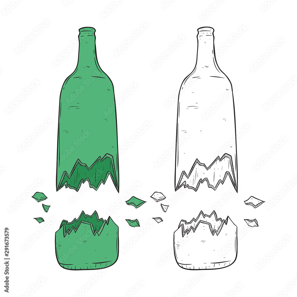 Broken Bottle Drawing