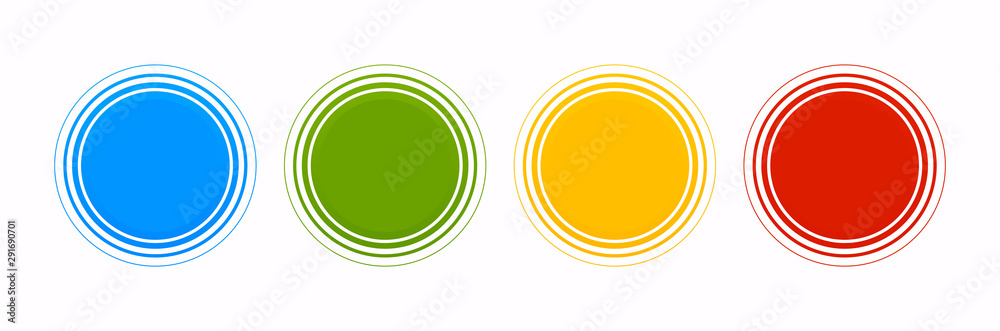 4 components chart make up something. Modern business circle ...