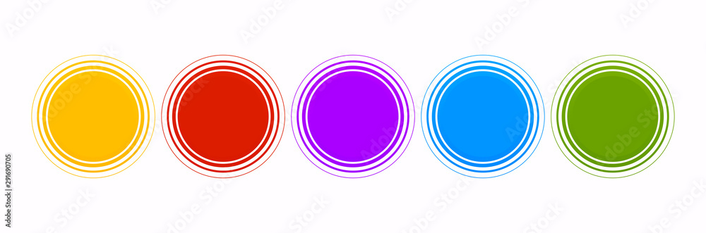 5 components chart make up something. Modern business circle ...