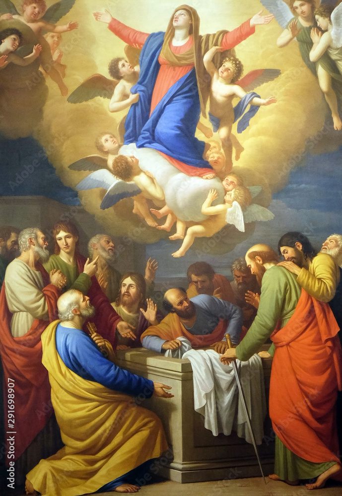 Altarpiece depicting Assumption of the Virgin Mary, work by Stefano ...