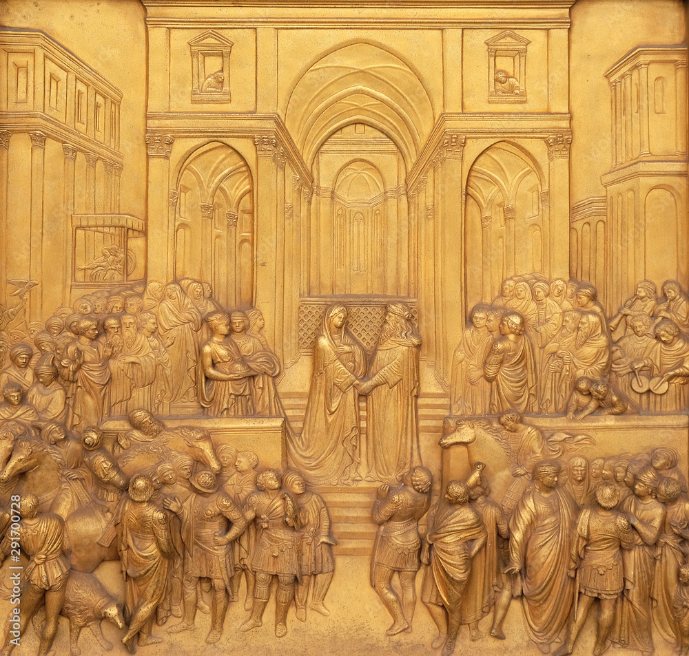 Poster Baptistry of Saint John, Gates of Paradise, Queen of Sheba and ...