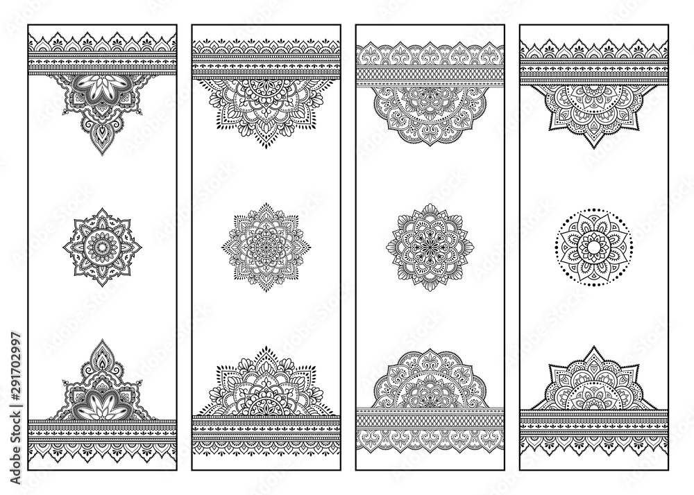 Printable bookmark for book - coloring. Set of black and white labels ...