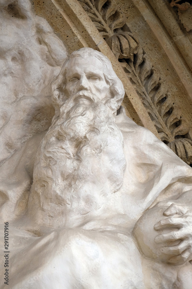 Statue of God the Father on the portal of the Zagreb cathedral Stock ...