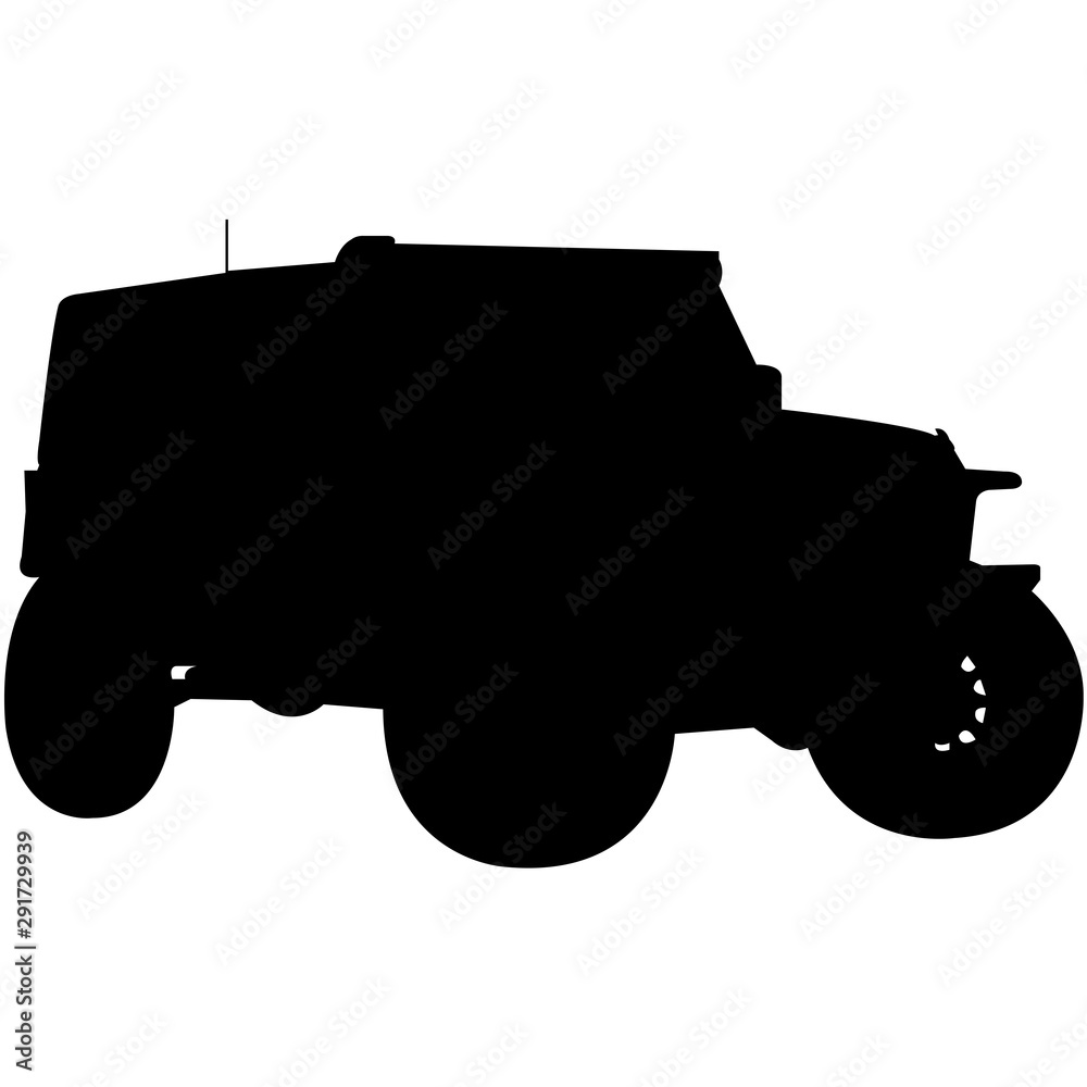 Jeep Silhouette Vector Stock Vector | Adobe Stock