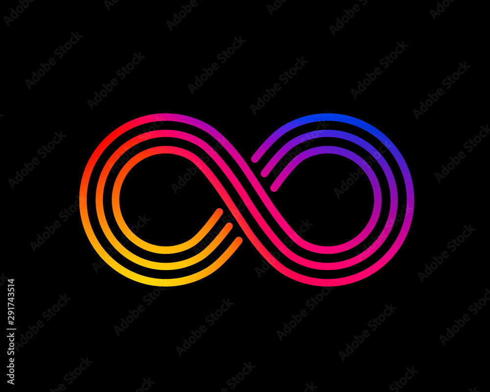 Infinity symbol with color gradient, design element. Stock Vector ...