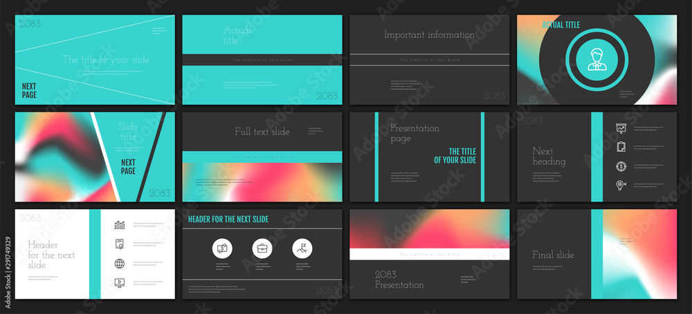 Presentation template design Stock Vector | Adobe Stock