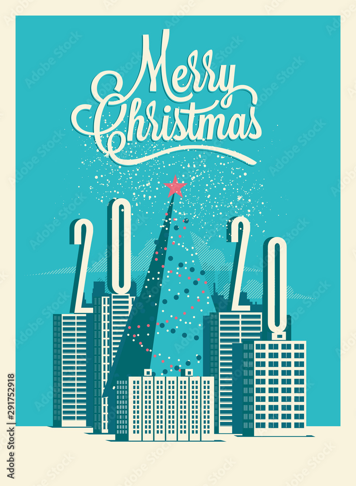 Christmas Poster Design Vintage