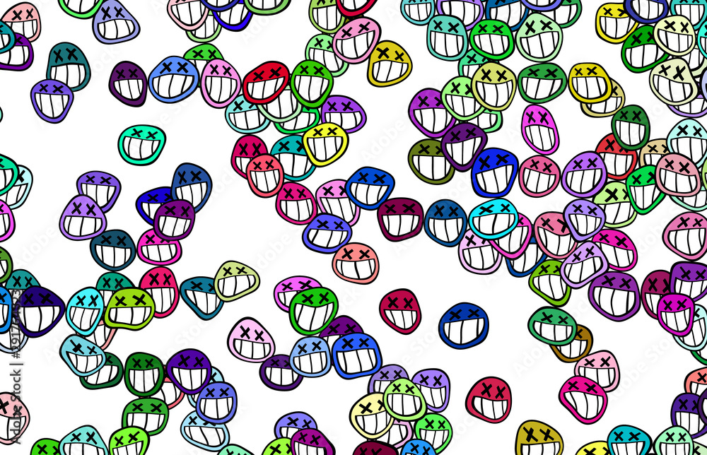 smily faces comic cartoon Stock Illustration | Adobe Stock